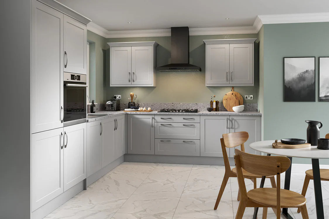 Shaker Ultra Matt Light Grey Kitchen – Worktop City
