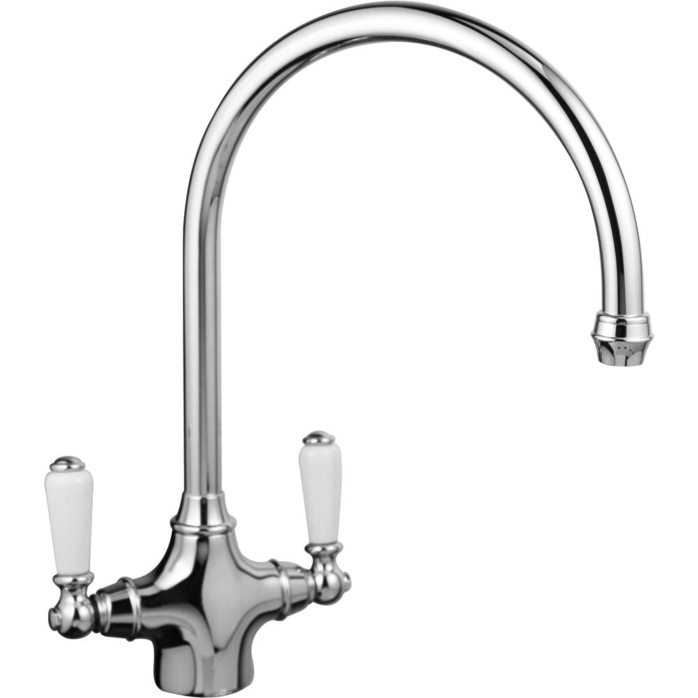 Astini Venice Chrome Twin Lever Kitchen Sink Mixer Tap HK513 – Worktop City