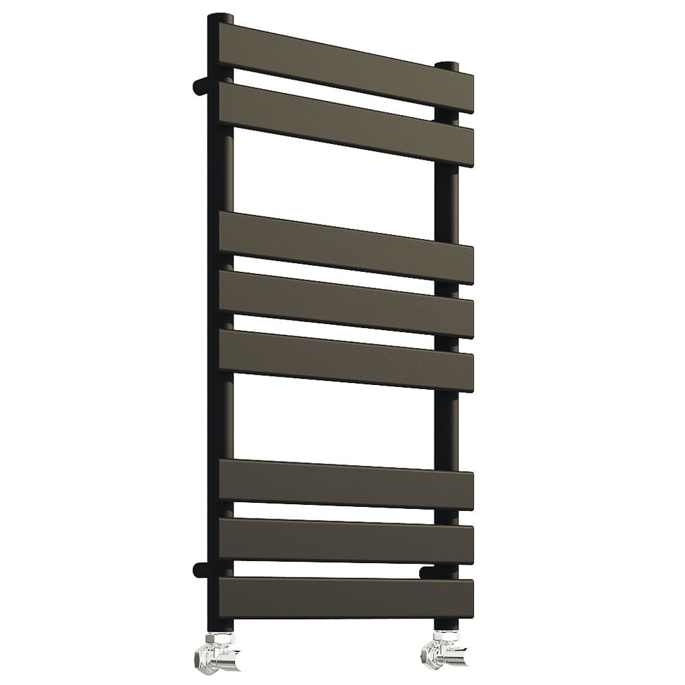 Astini Queenstown 800x450mm Orca Black 350W Designer Heated Towel Rail ...