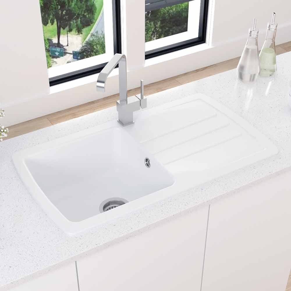 Astini Harrison 1.0 Bowl Composite Synthetic Kitchen Sink & Waste ...