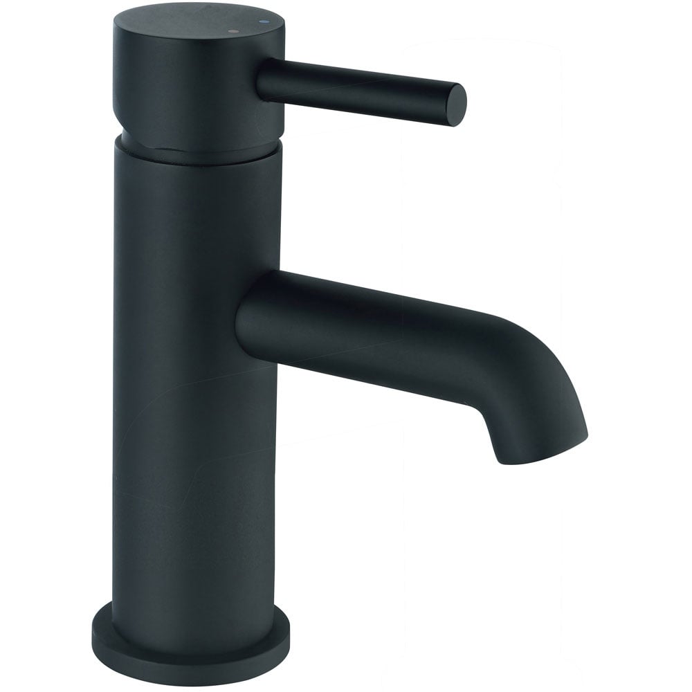Astini Chepstow Orca Black Bathroom Basin Mixer Tap & Slotted Waste TI ...