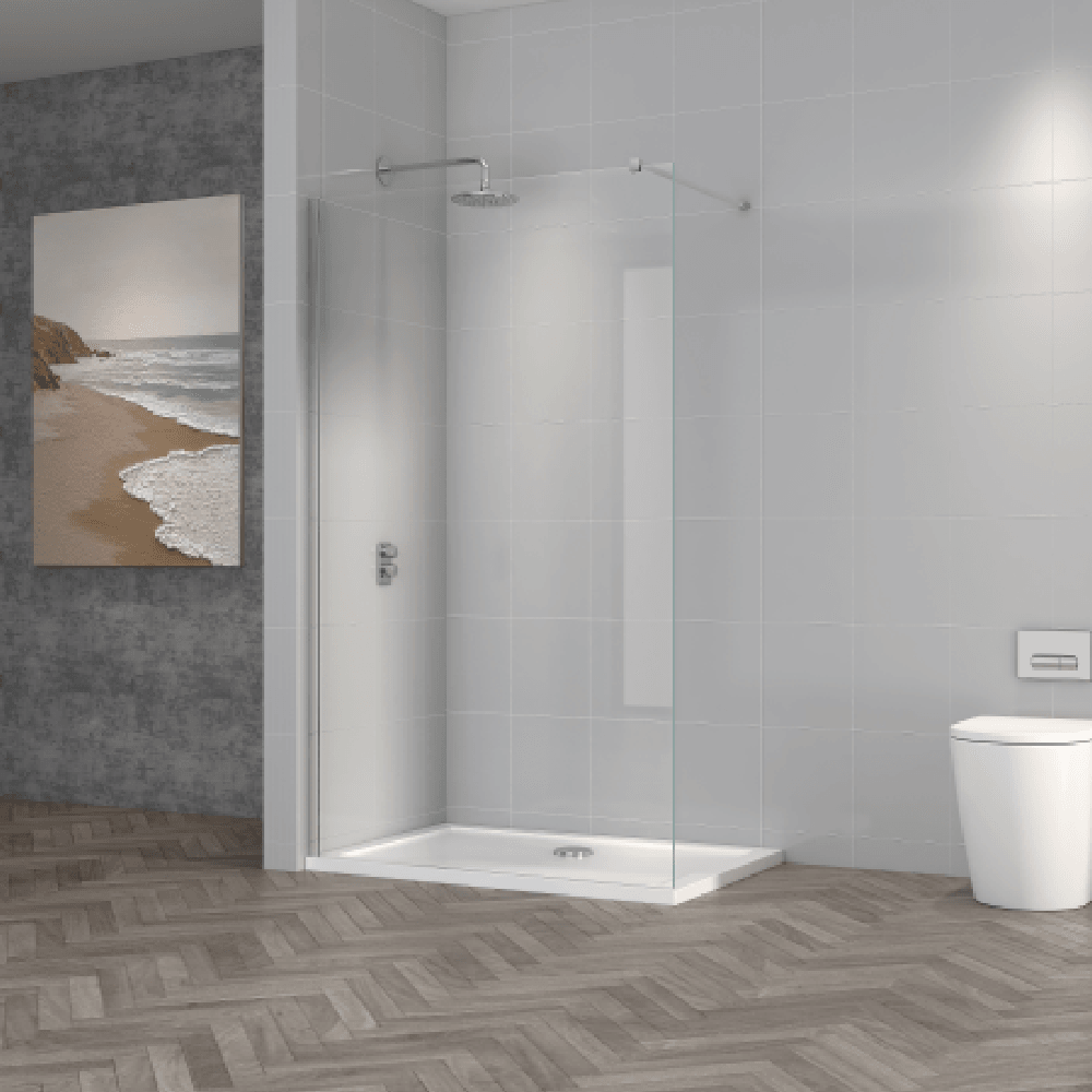Astini T18 Chrome 1200x1950x8mm Wetroom Panel – Worktop City