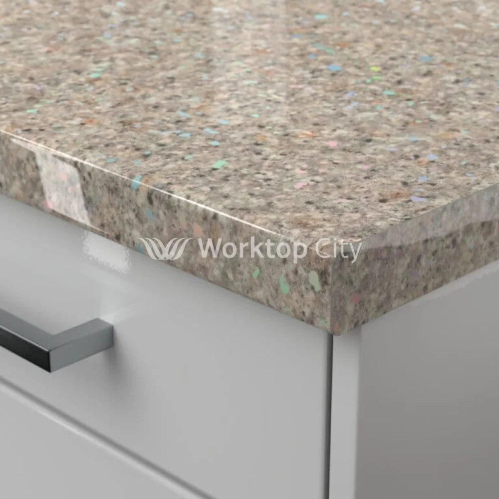 Senses Laminate Kitchen Worktops Sand Pebble Sparkle Round (Postformed ...