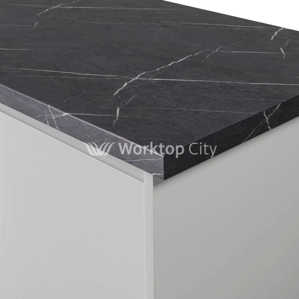 Spectra Black Lightning Marble Postformed Laminate Kitchen Worktops ...