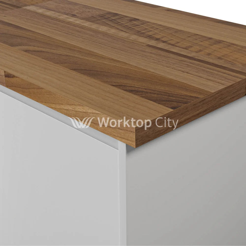 Spectra Block Walnut Square Edged Laminate Kitchen Worktops - Wood Tex ...